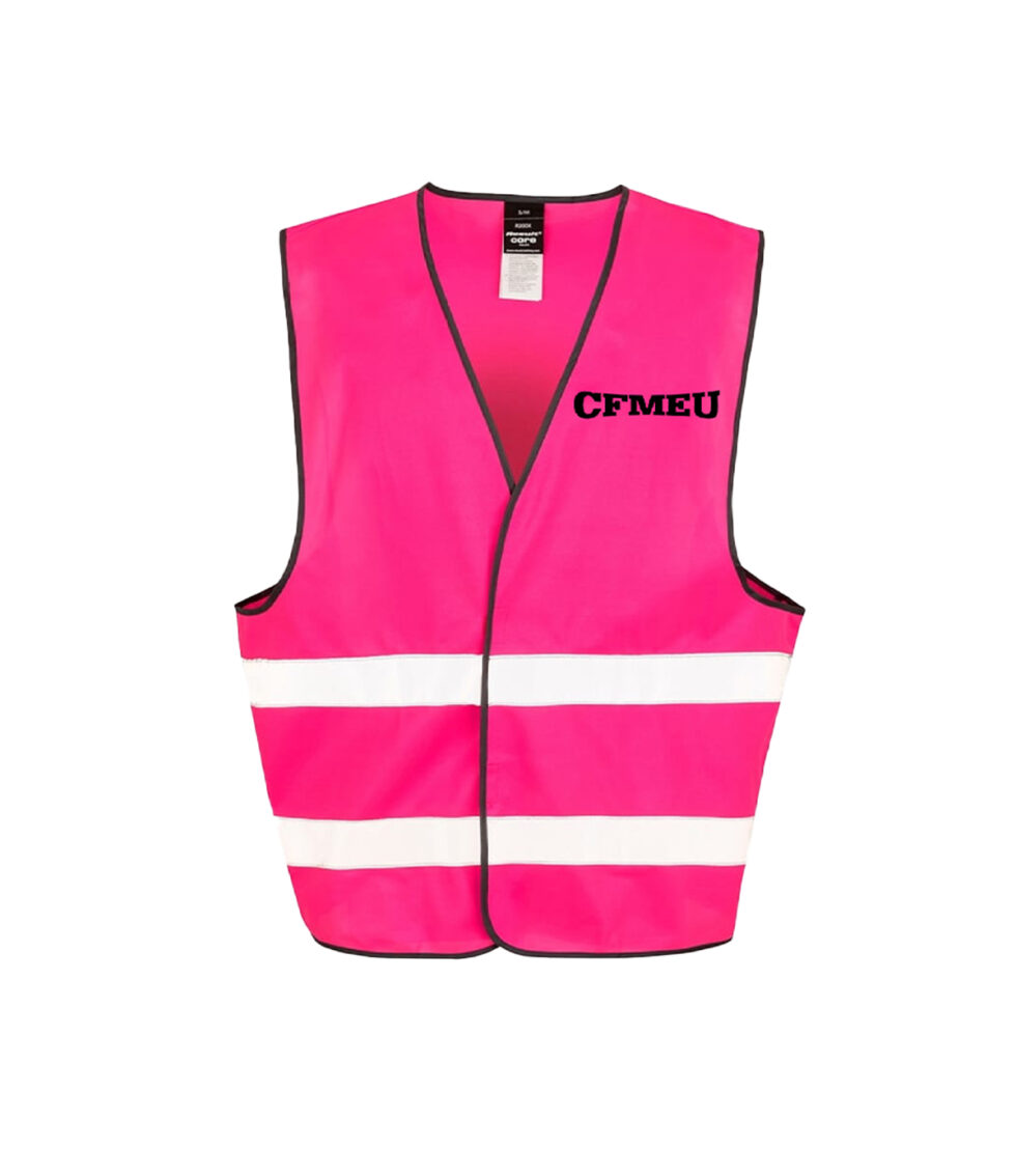 Pink Hi-Vis – Safety Vest - CFMEU Queensland & NT